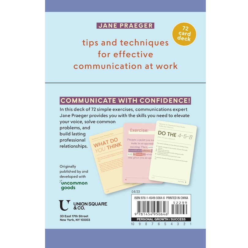 Make Your Voice Heard: A Deck Of 72 Tips And Techniques For Effective ...