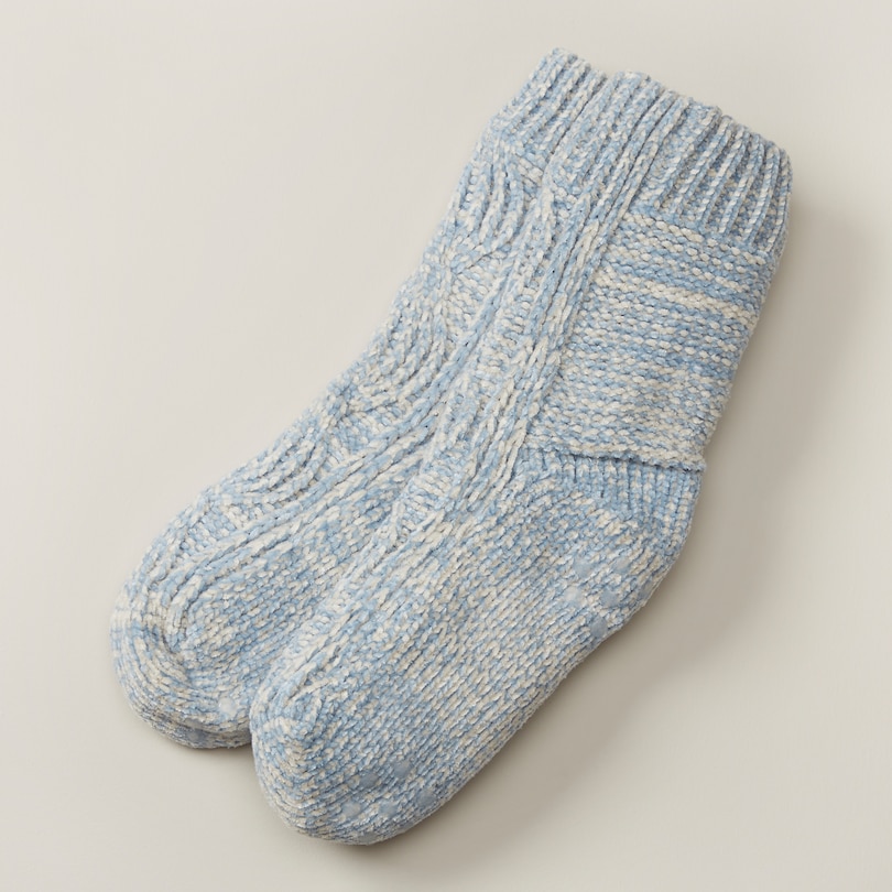 Chenille Twist Sock ('') | Indigo