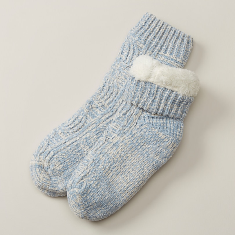 Chenille Twist Sock ('') | Indigo