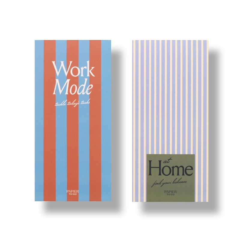 Work/home Set Of 2 List Notepads ('') | Indigo