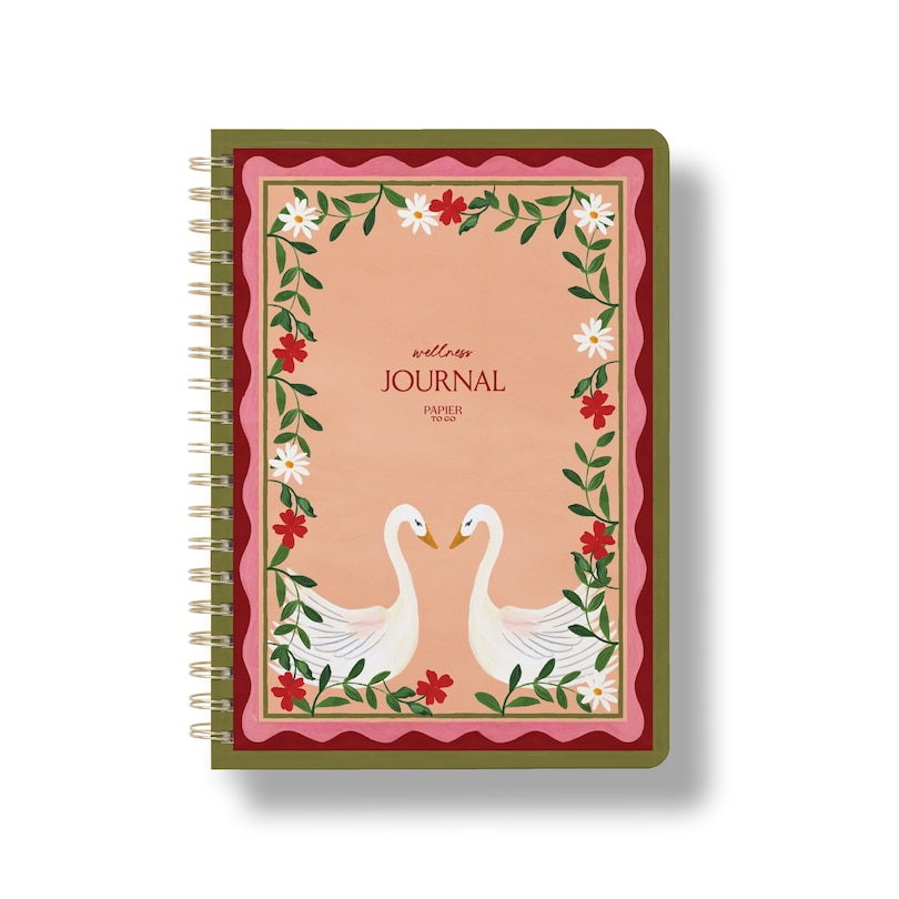 Swans B5 Spiral Wellness Journal ('') | Indigo