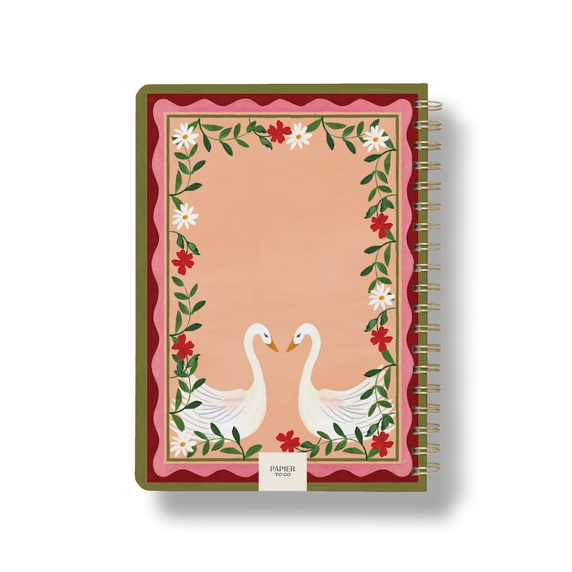 Swans B5 Spiral Wellness Journal ('') | Indigo