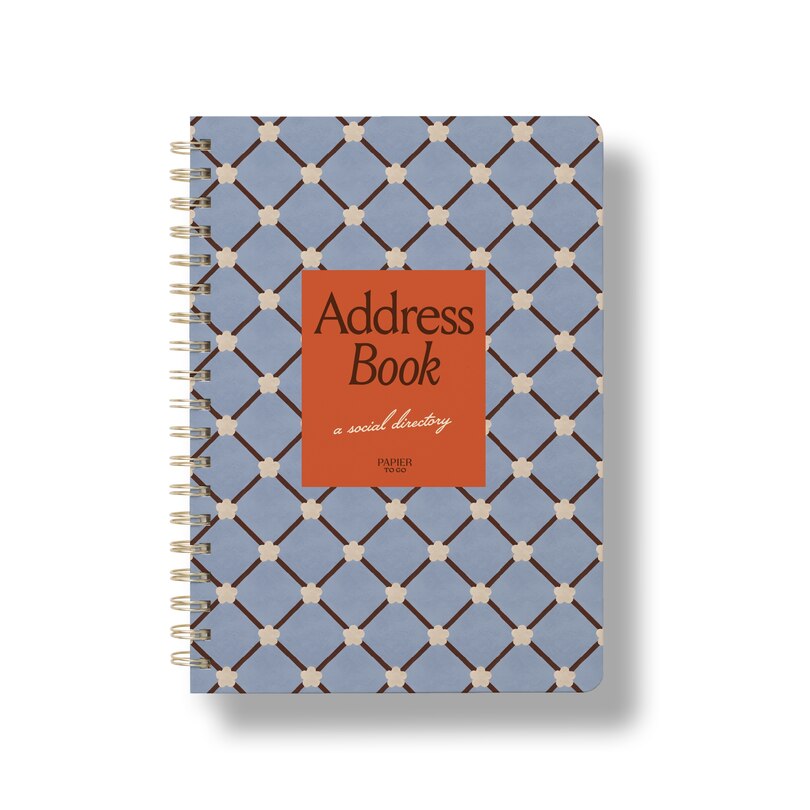 Diamond B5 Spiral Address Book ('') | Indigo