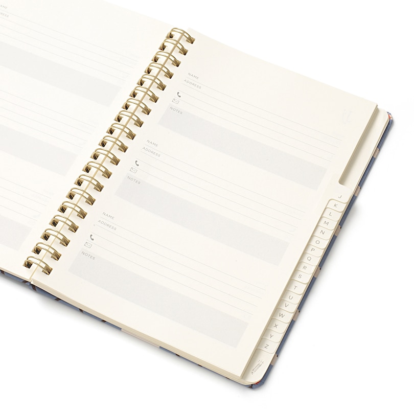 Diamond B5 Spiral Address Book ('') | Indigo