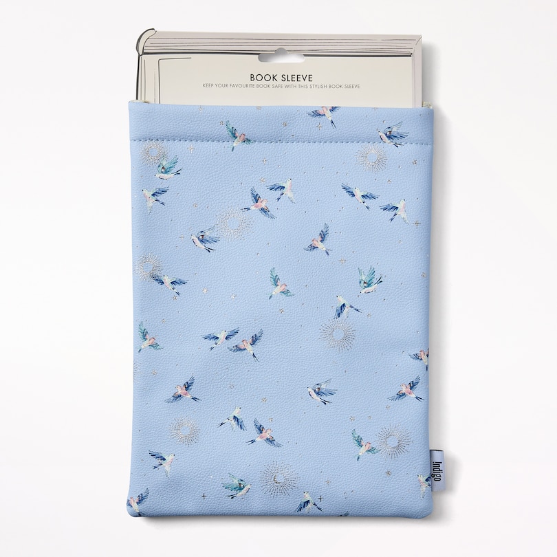 Book Sleeve, Birds ('') | Indigo