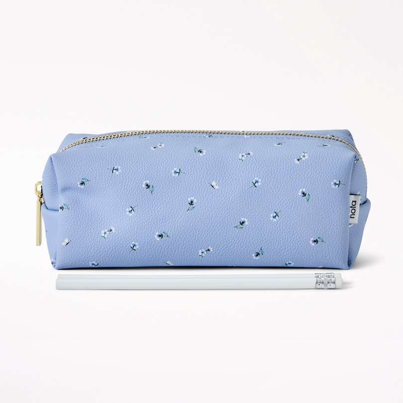 Spring Garden Pencil Pouch ('') | Indigo