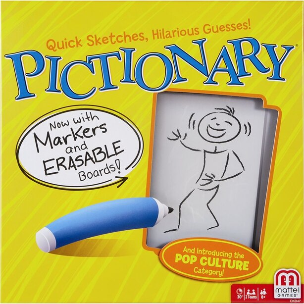 Pictionary Draw and Guess Board Game English by Mattel | Toys | www ...