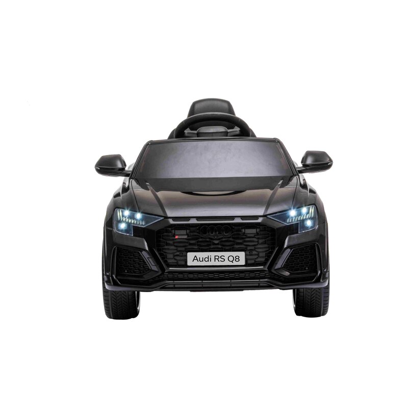 12V Audi Rs Q8 Electric Ride On Toy Car, Black | Indigo