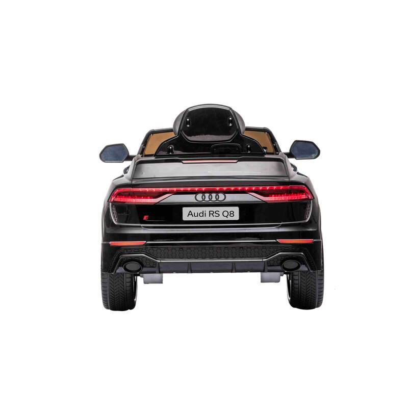 12V Audi Rs Q8 Electric Ride On Toy Car, Black | Indigo