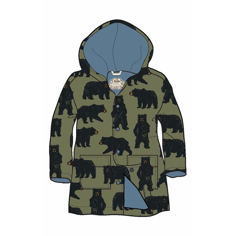 Wild Bears Raincoat | Indigo