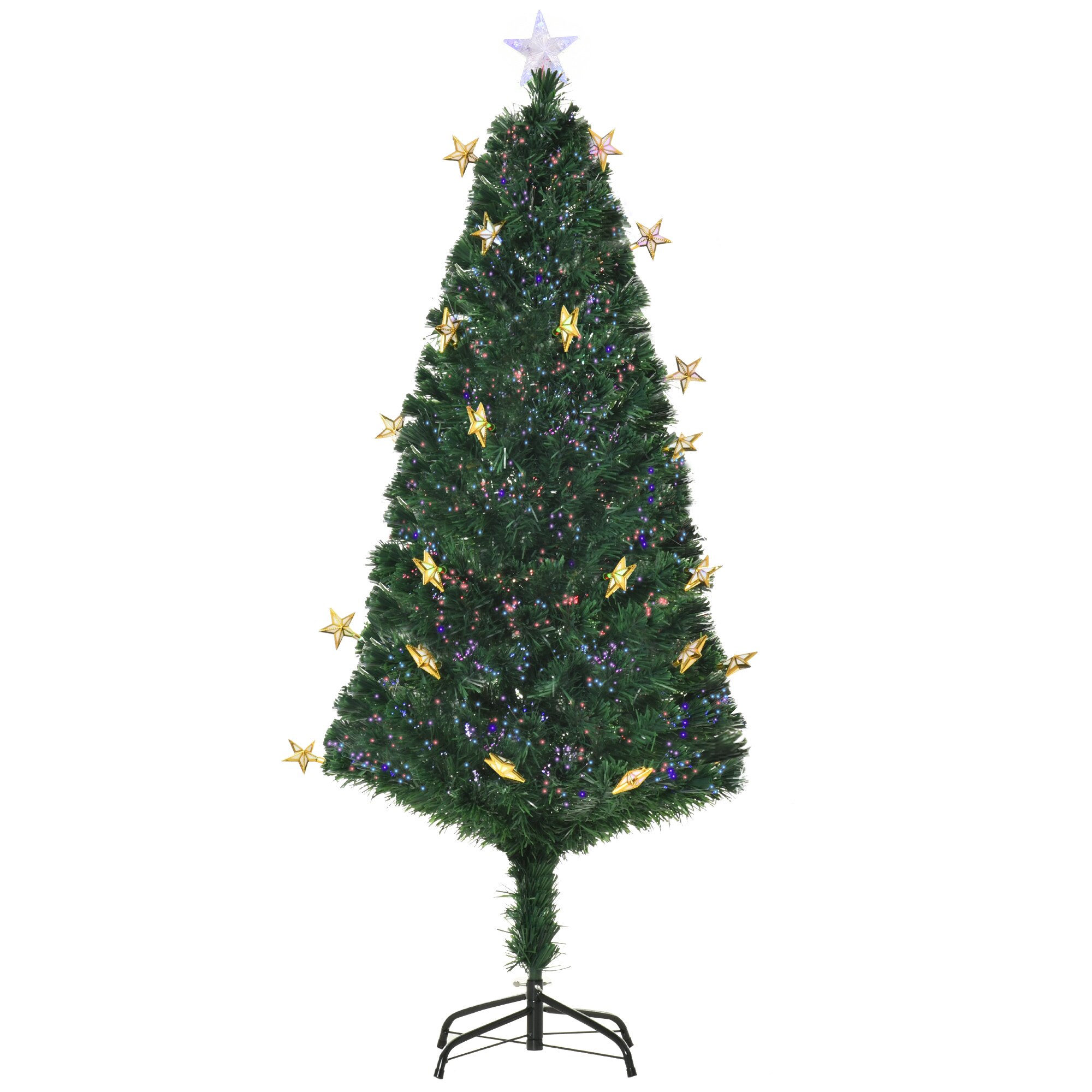HOMCOM 5Ft Pre-Lit Fiber Optic Christmas Tree With 180 Led | Bramalea ...