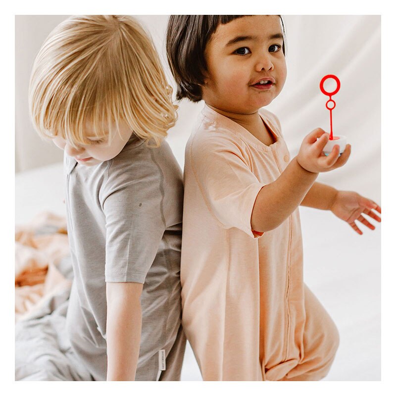 Bamboo Jersey Short Sleeve Footed Sleep Bag 0.5 TOG, Pantone Bellini