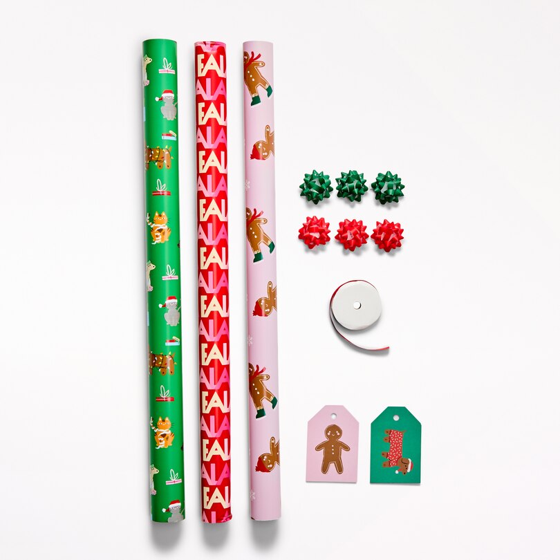 Fsc Gift Wrap & Trims Bundle, Gingerbread ('') | Indigo