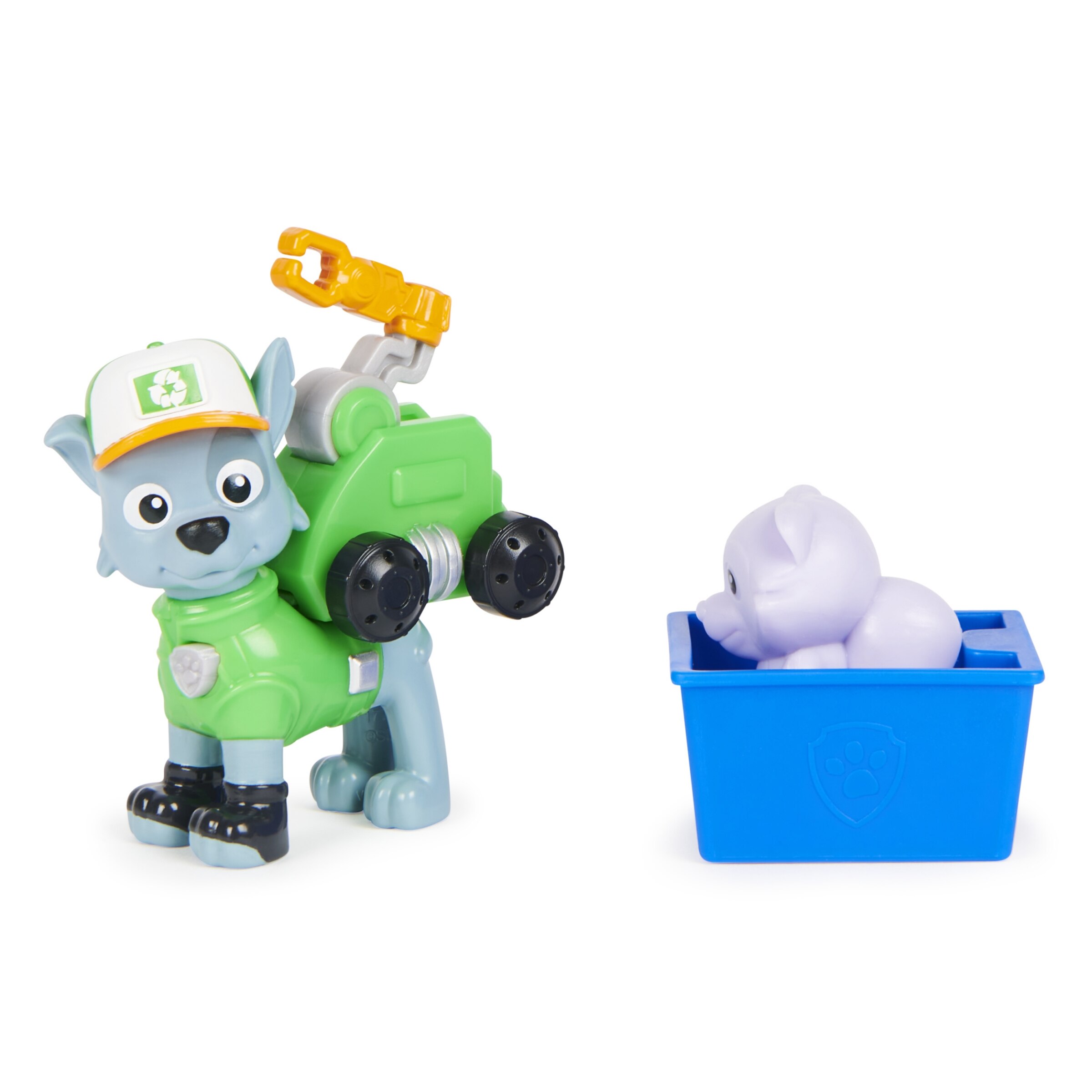Paw Patrol, Big Truck Pups Rocky Action Figure With Clip-On Rescue ...