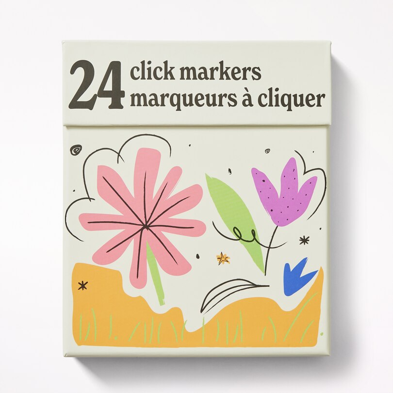Click Markers, Set Of 24 ('') | Indigo