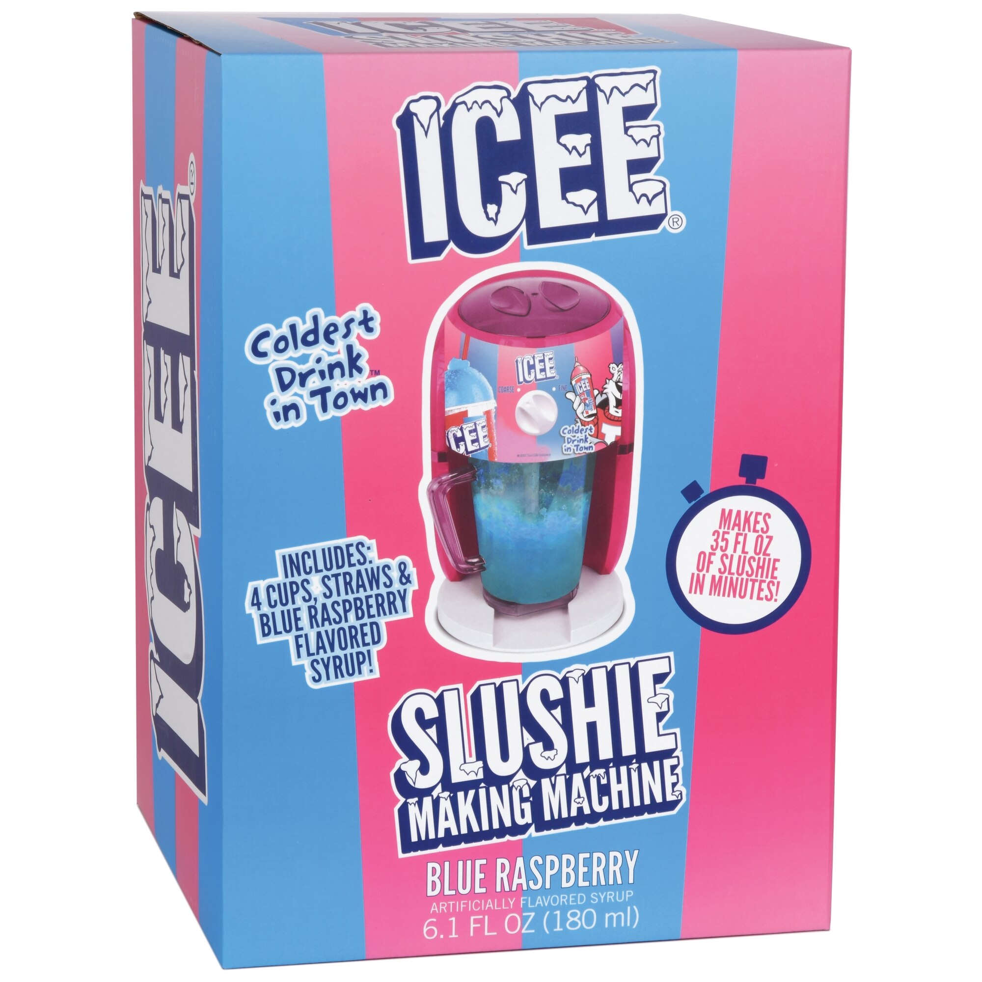 Icee Pink Shaved Ice Machine With Syrup & Cups | Niagara Pen Centre