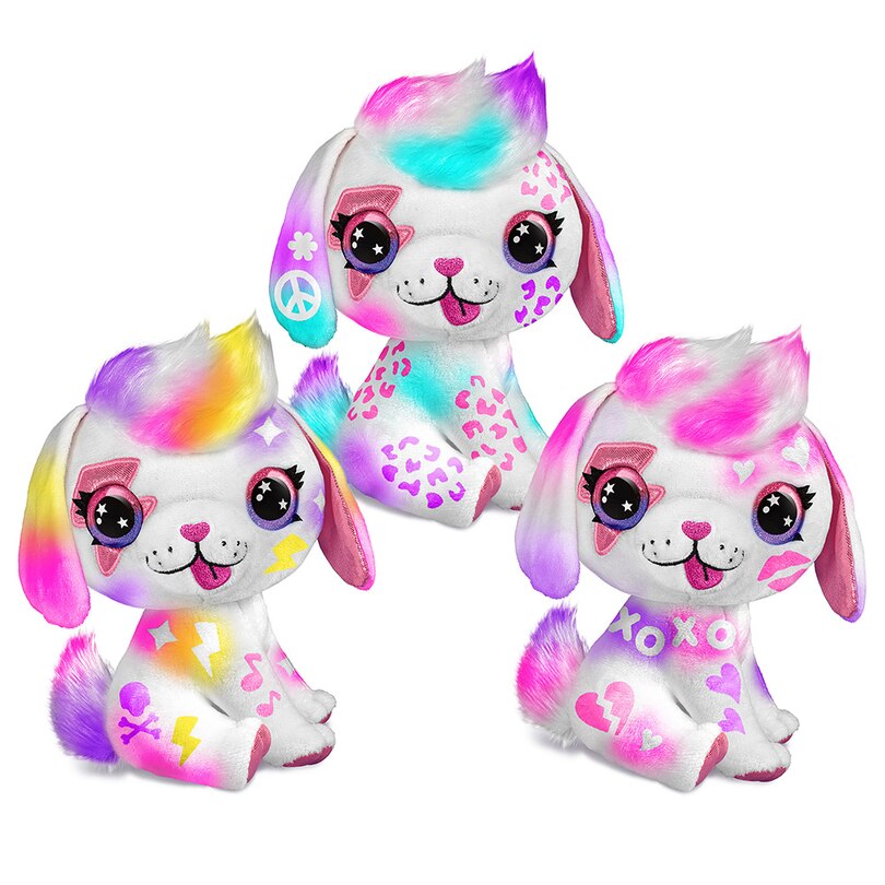 Style 4 Ever Spray Art Plush Puppy | Indigo