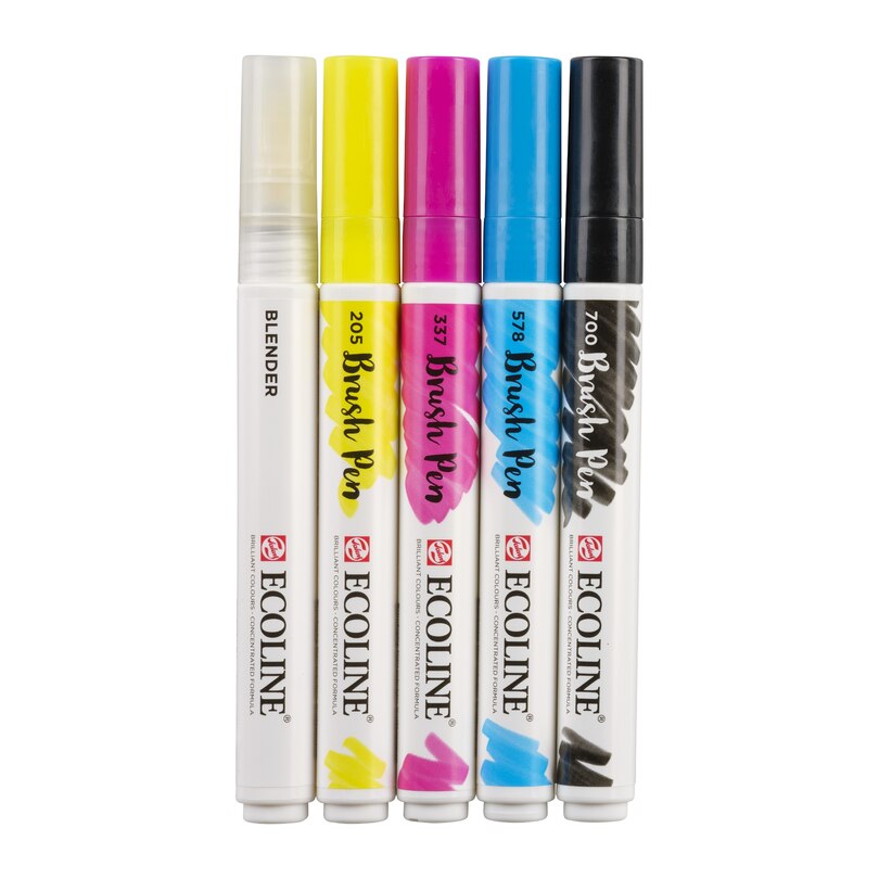 Ecoline Brush Pens 5Pk