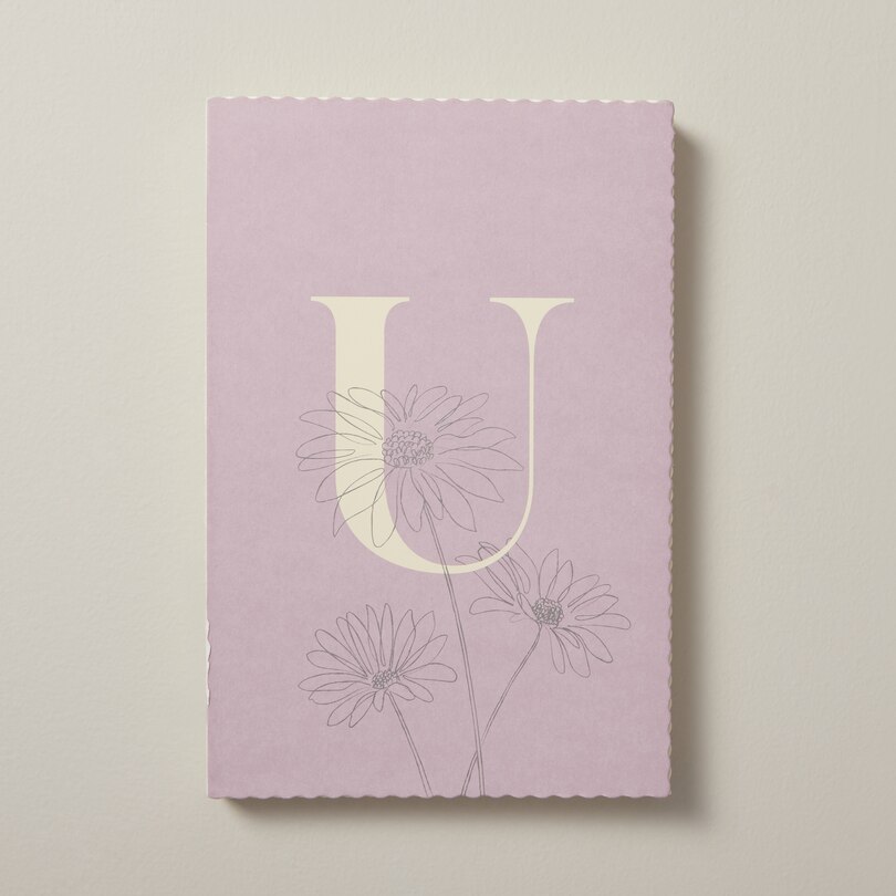 FLORAL MONOGRAM DECKLED EDGE JOURNAL