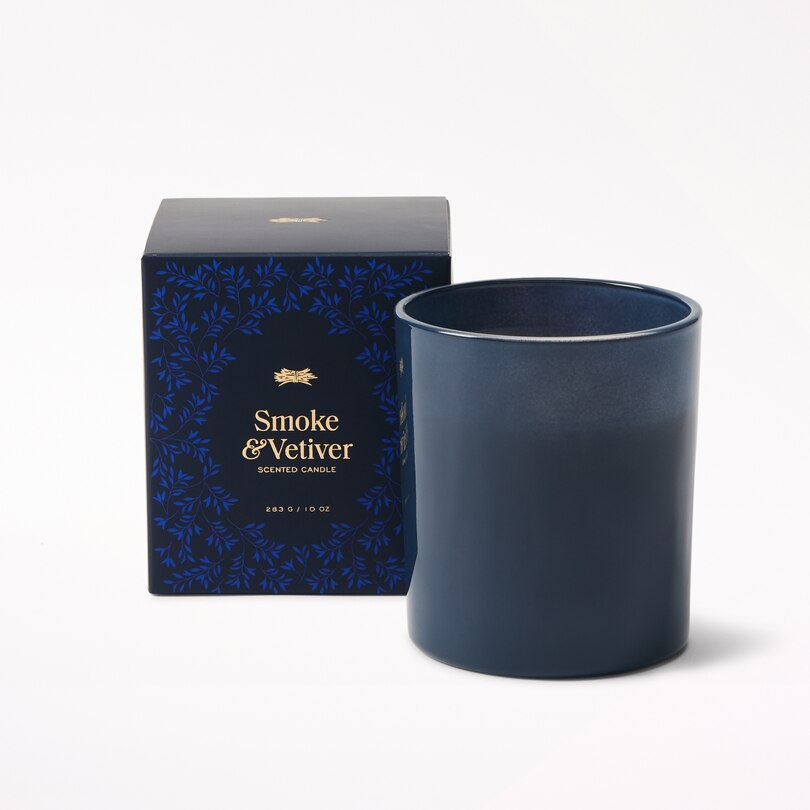 Mercury Glass Candle, 10 Oz, Smoke & Vetiver ('') | Indigo
