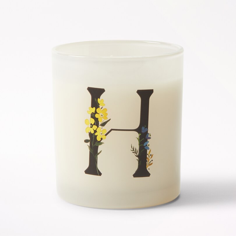 Wild Flowers Monogram Candle, 8 oz